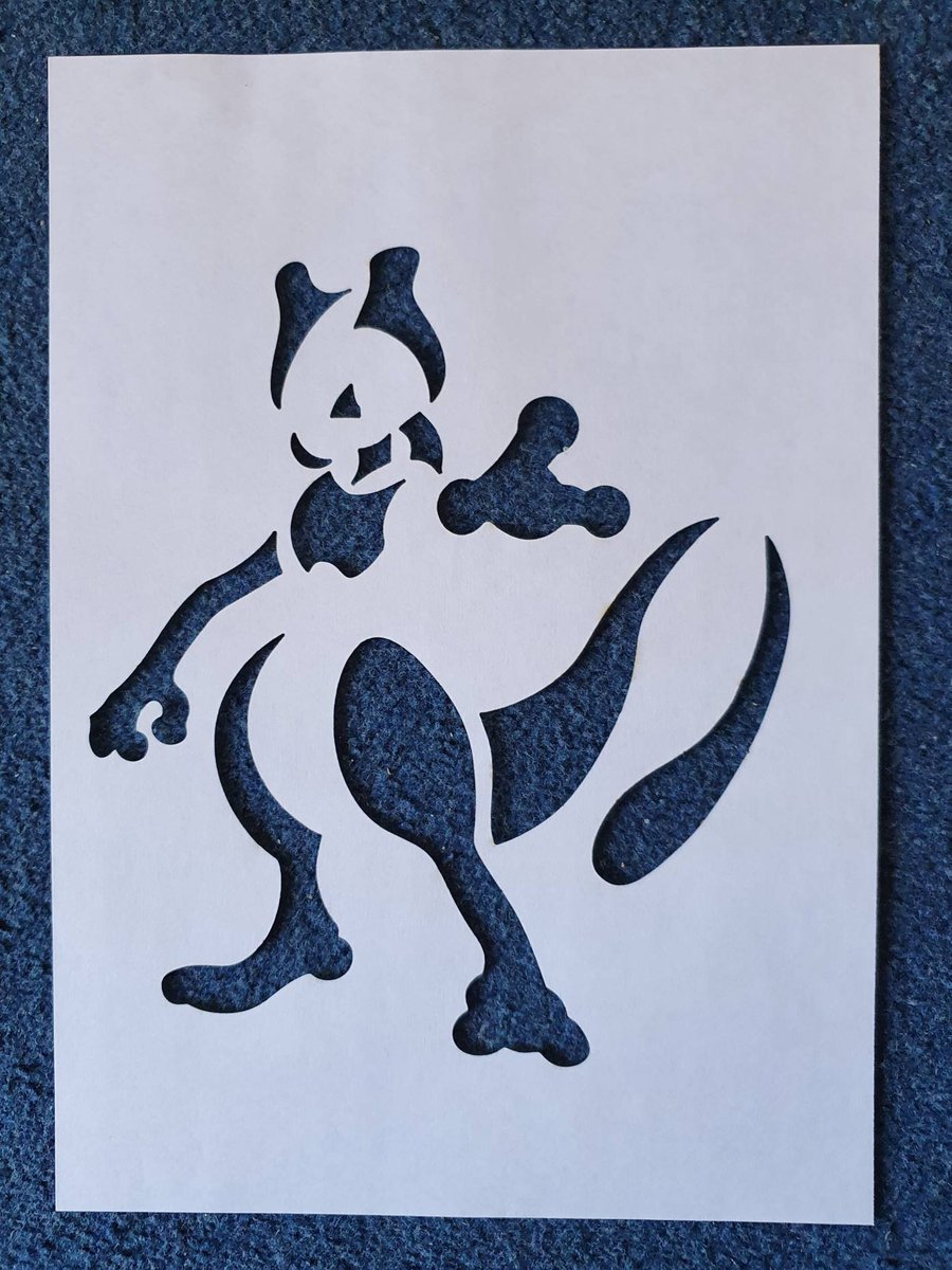 Mewtwo Stencil