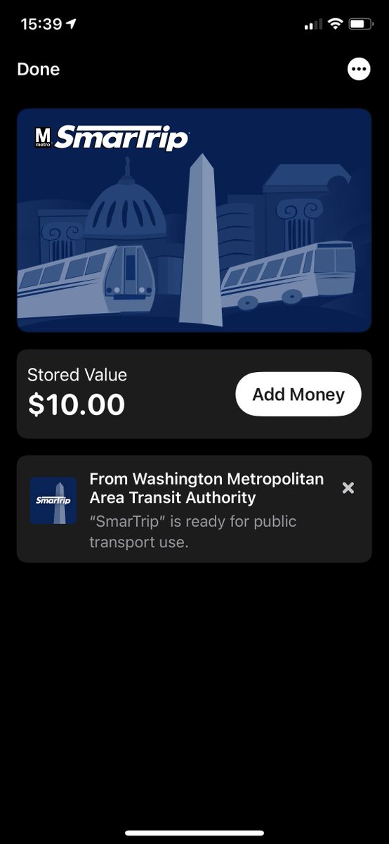 SmarTrip (Washington DC) card support is live in Apple Pay : r ...