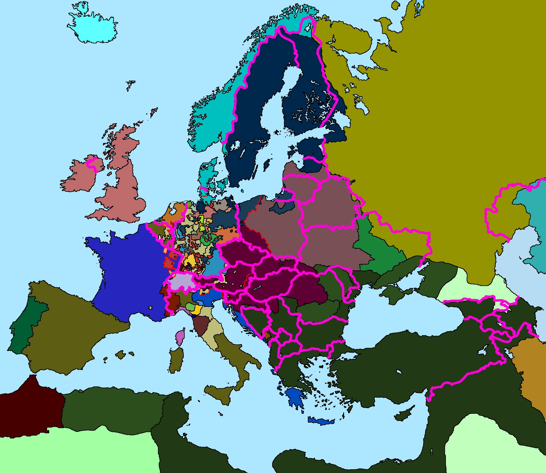 Modern Blank Map Of Europe
