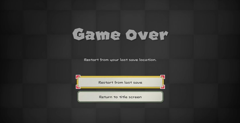 Game Over Mario Screen