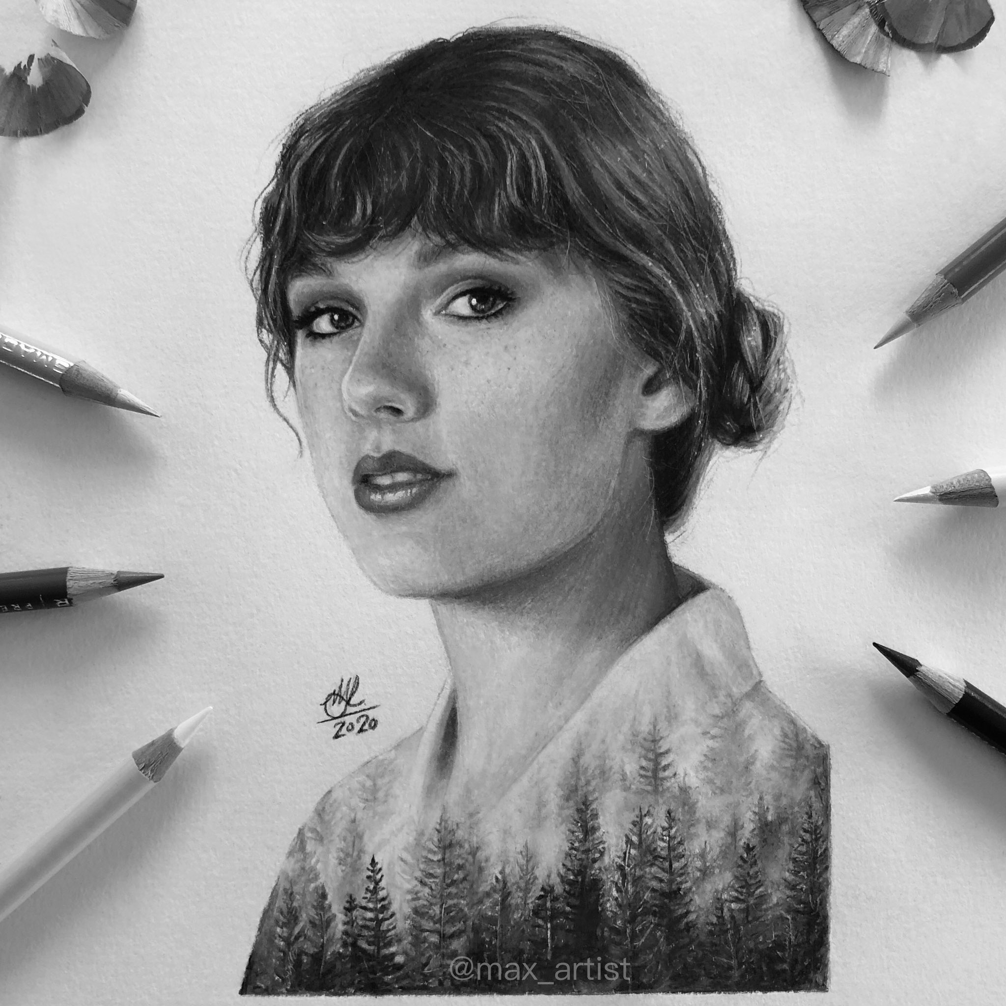Pencil Drawings Of Taylor Swift