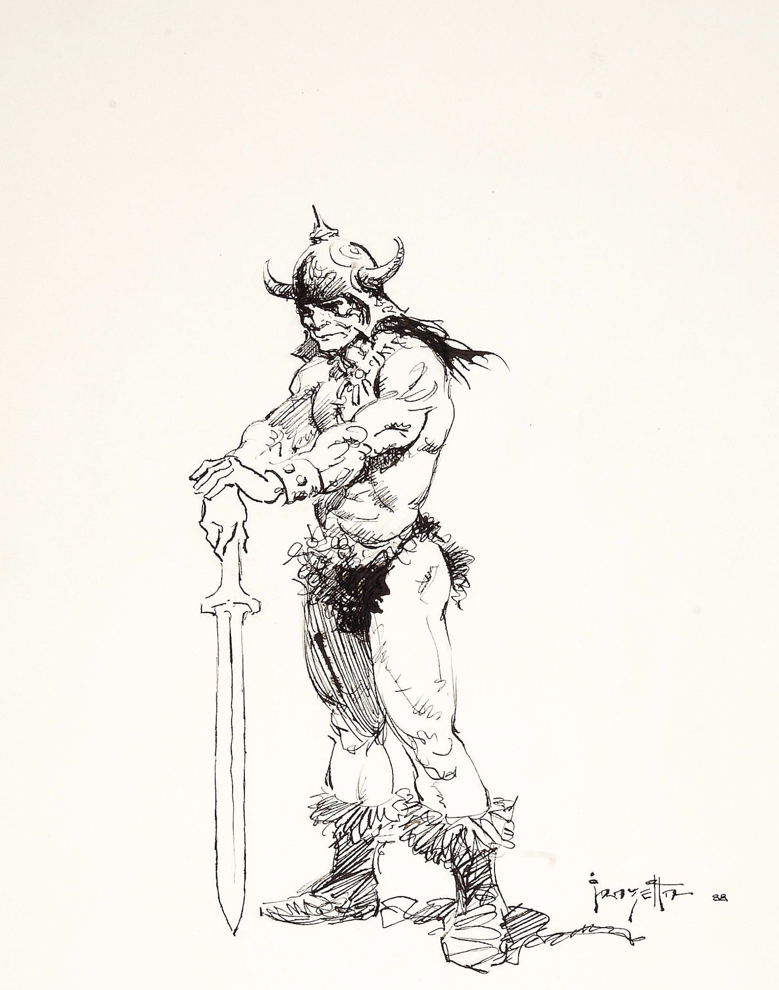 Warrior King Drawing