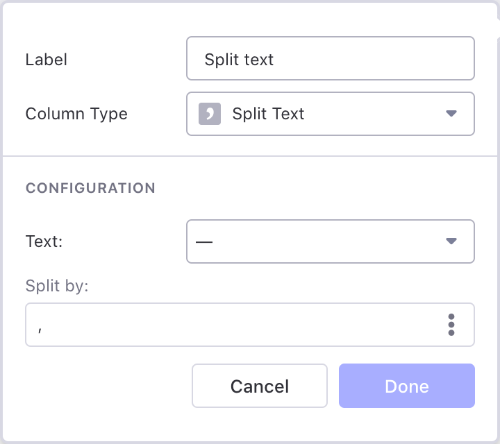 Glide on Twitter: "🆕 The Split Text column splits up text into separate values. There are many ...