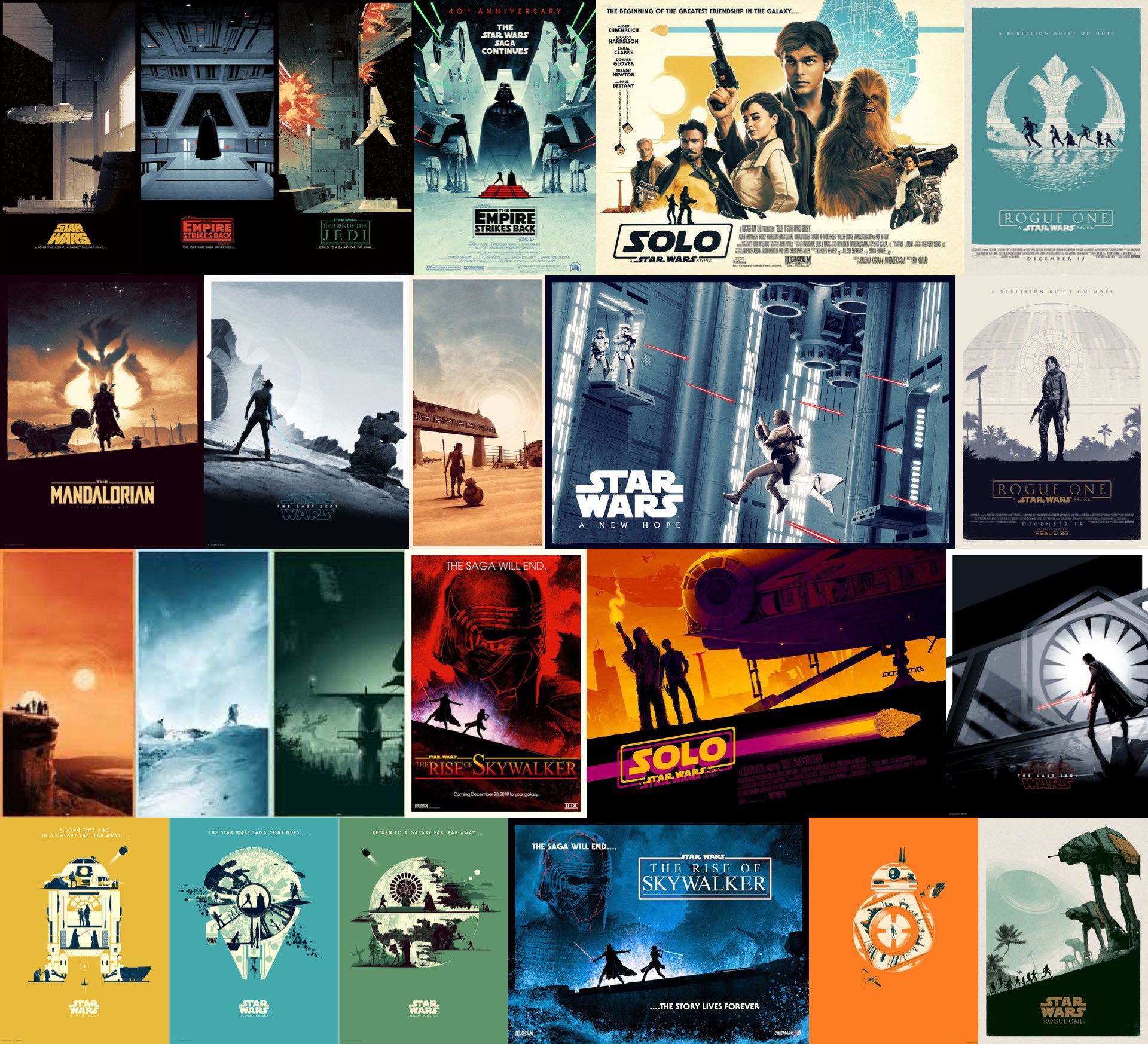Matt Ferguson on Twitter: "Here’s a selection of official Star Wars posters I’ve made over the ...