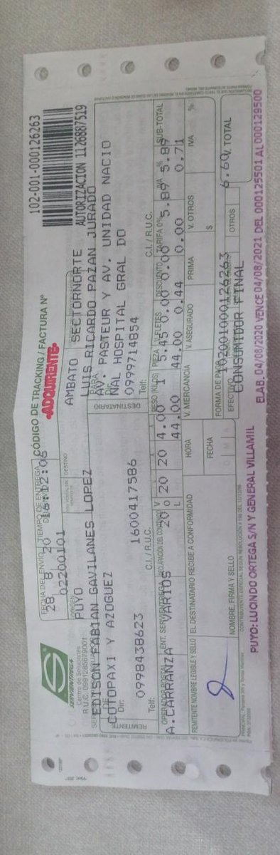 discordia Interpretación cuscús recibo de envio servientrega Perfecto ...