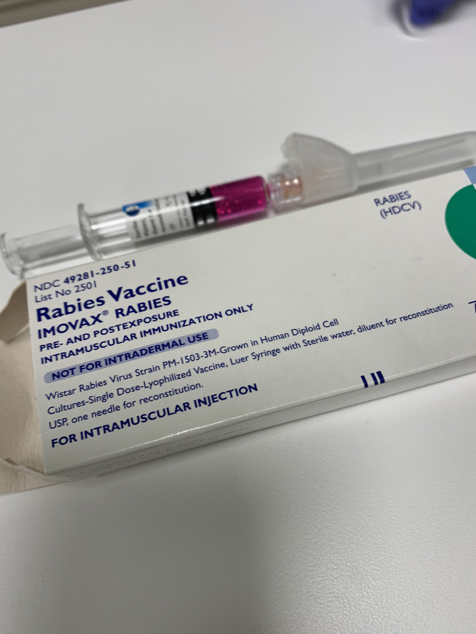 Rabies Vaccine Needle