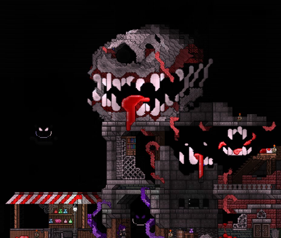Creepy Terraria Houses Made A Weird Pumpkin House For Halloween