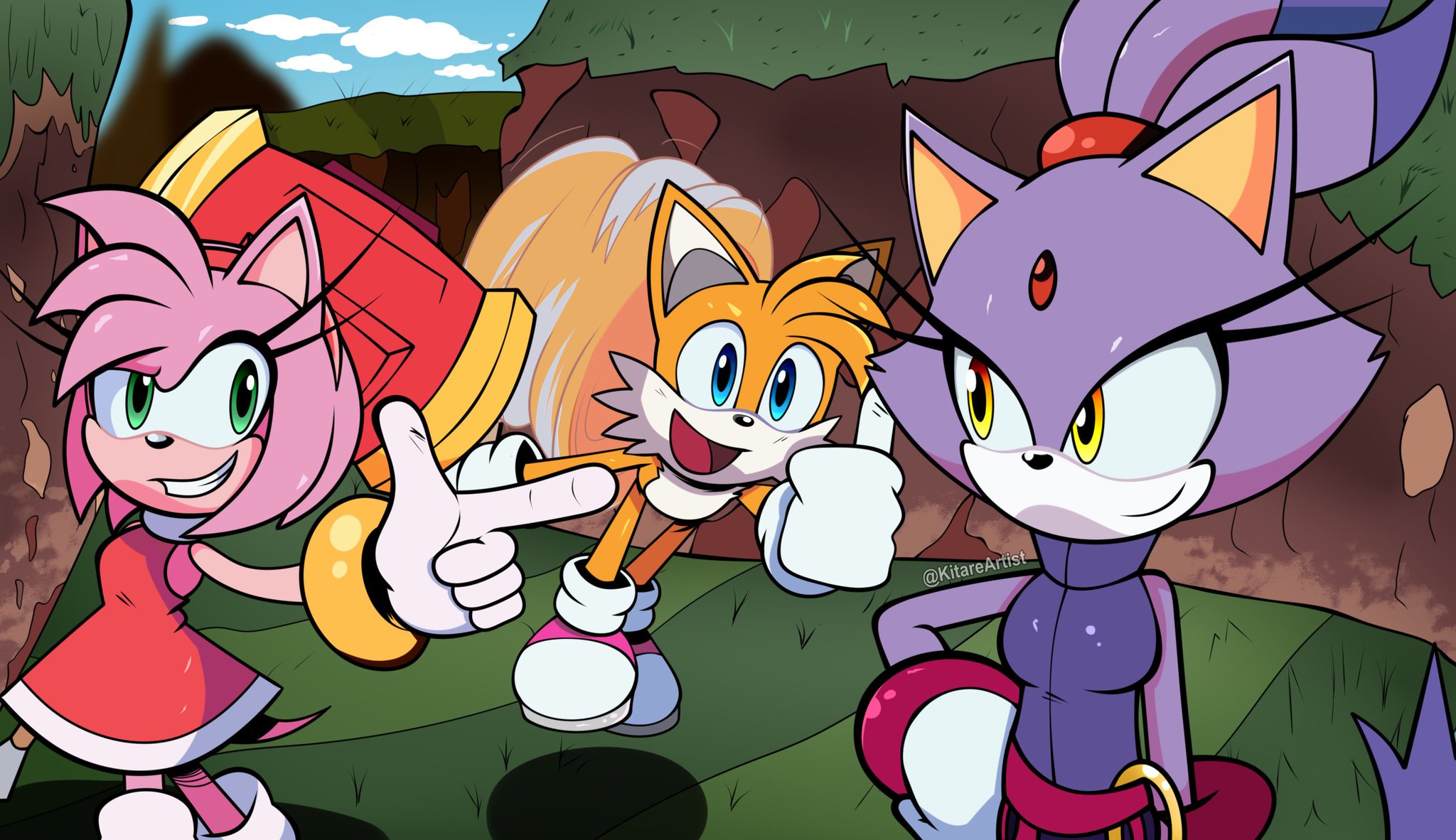 Kitare (COMMS OPEN) on X: Sonic Swaps AU: Super Blaze!!! # ...