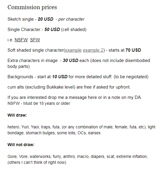 DesuMoeLeeNSFW on Twitter: "RT @icestickerart: New Commission Prices Examples of colouring ...