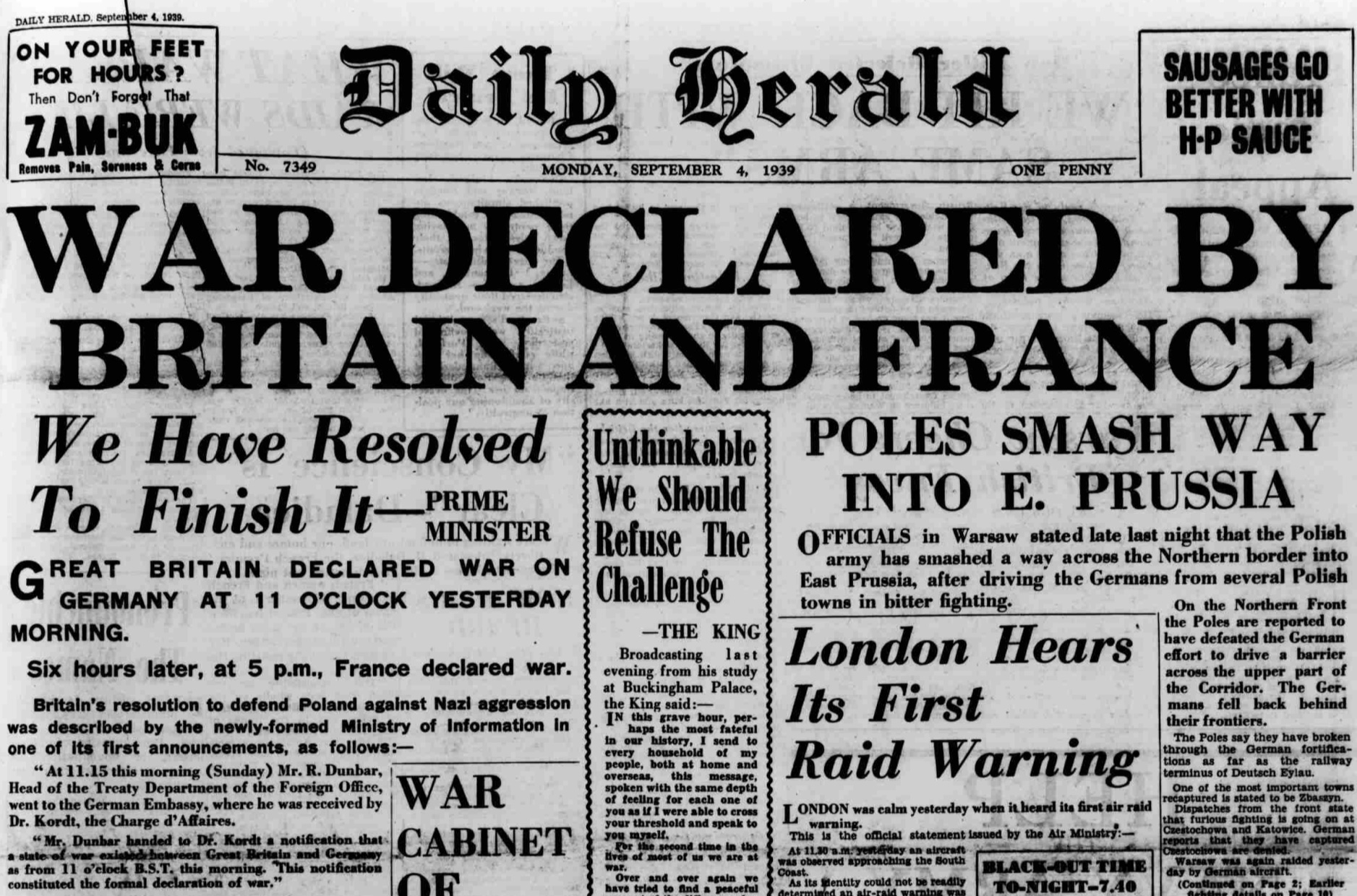 England Declares War