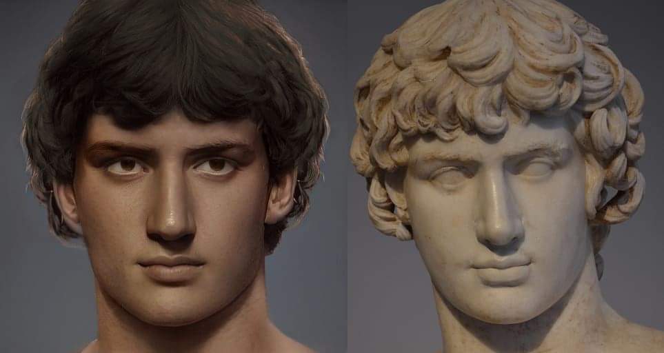 The discovery of the Statue of Antinous (emperor Hadrian's lover) at ...