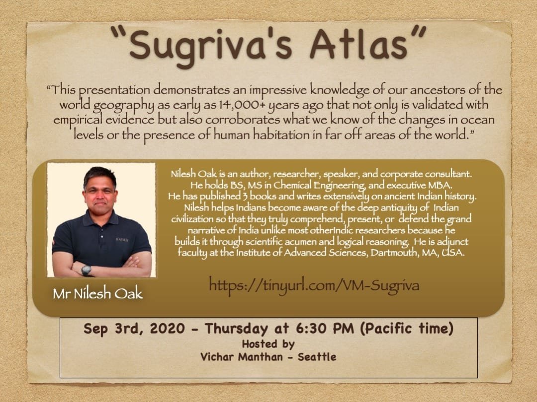 Nilesh Nilkanth Oak निलेश ओक on Twitter: "In 45 min... Why Sugriva describes geography all the ...