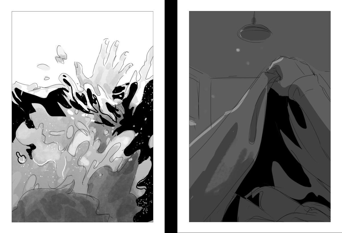 「a sketch comic based on hypnagogic hallucinations I draw a l」csrの漫画