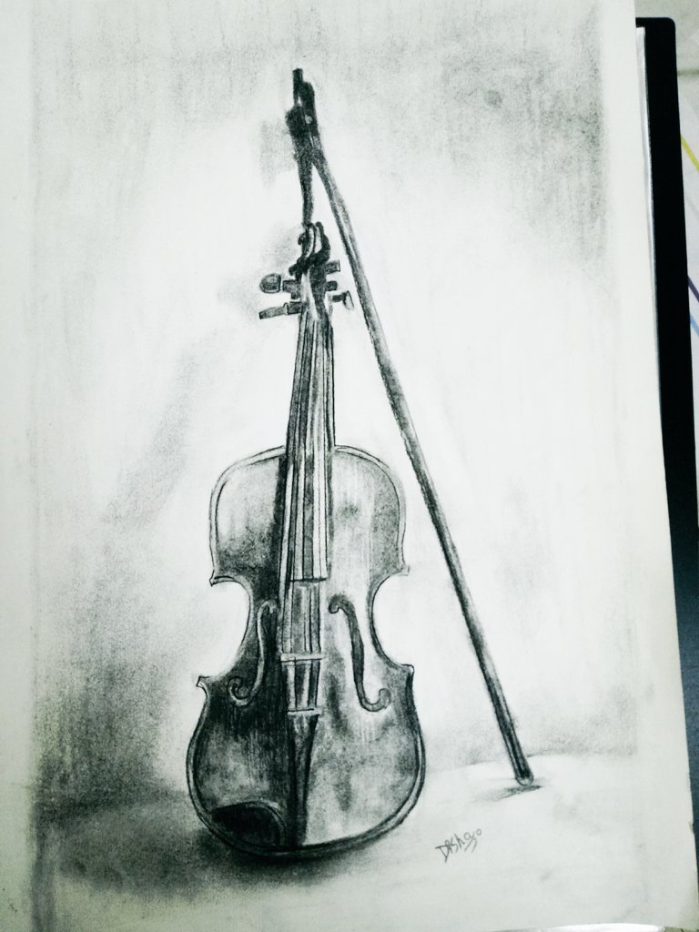 Violin Pencil Drawing