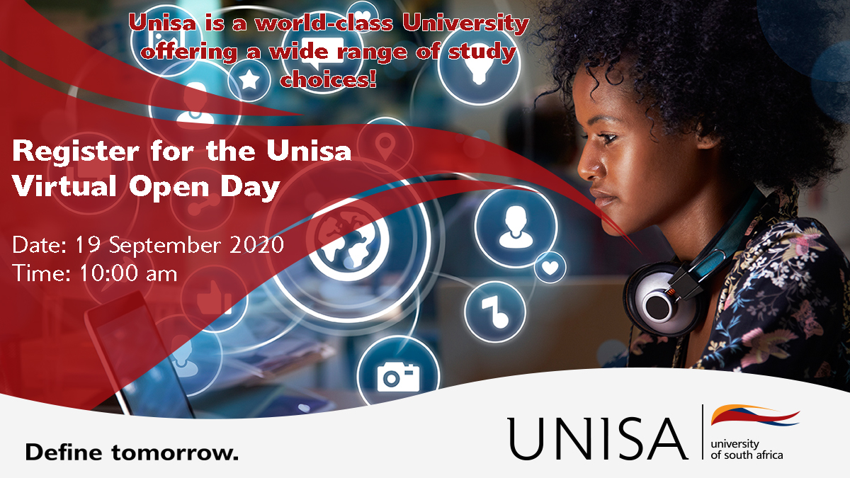 Register today for 2020 Virtual Open Day. https://t.co/MlXkyidUhi : r/unisa