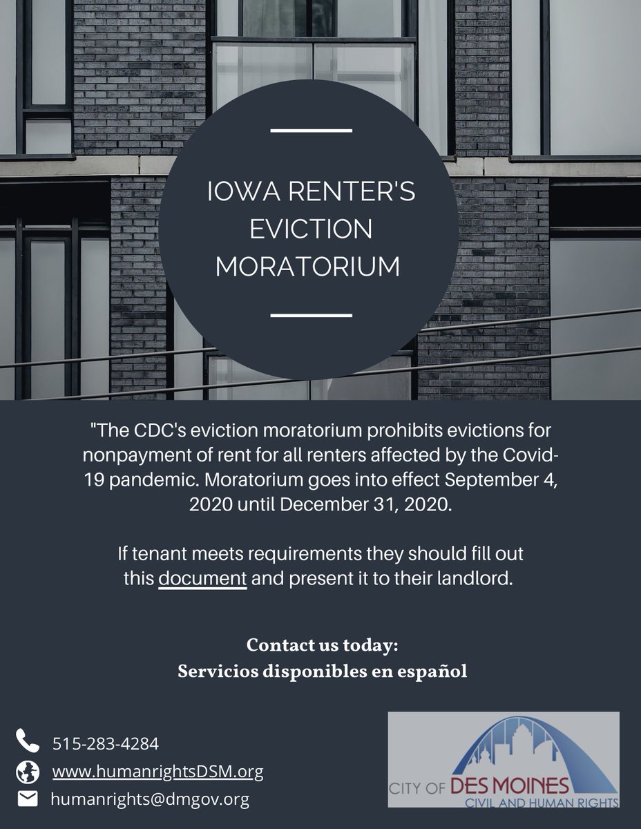 Here’s some info on how to get protection form eviction under the CDC’s ...