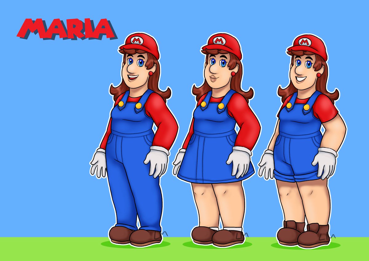 Genderbent Mario