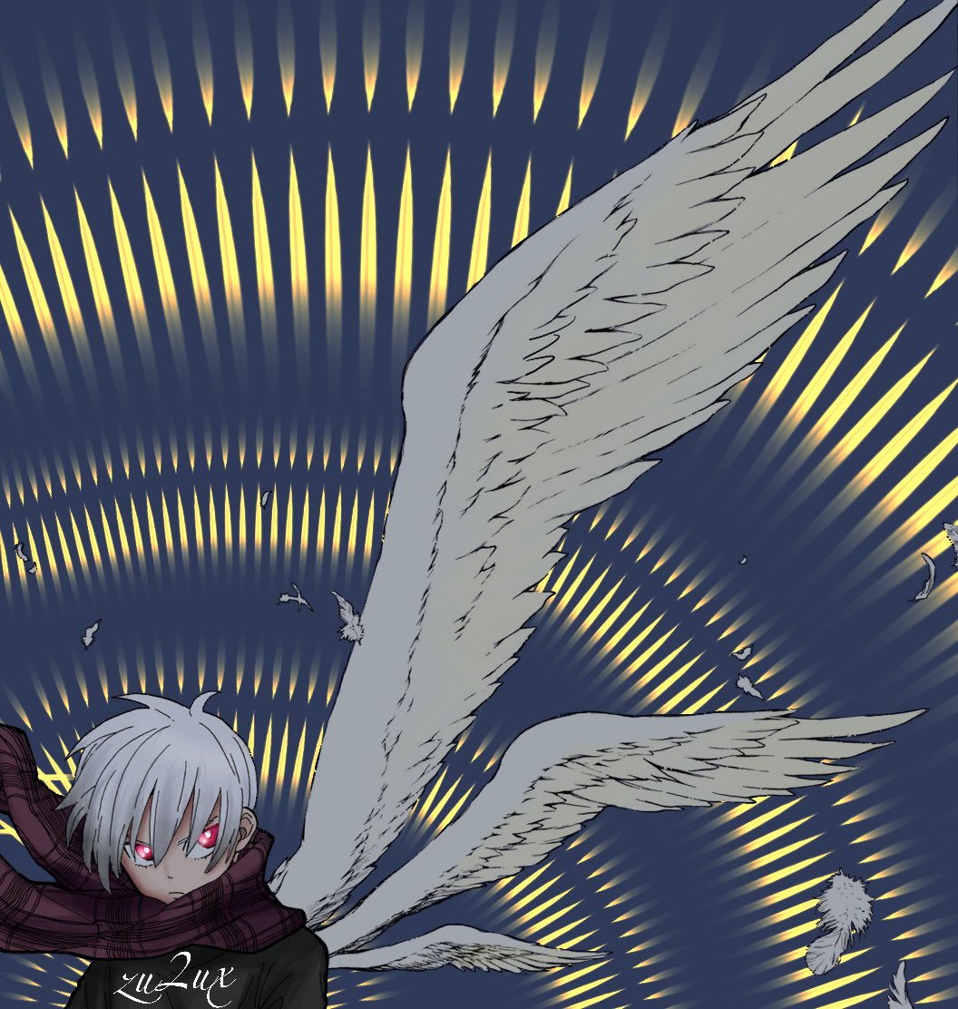 Anime Boy Angel Of Fire