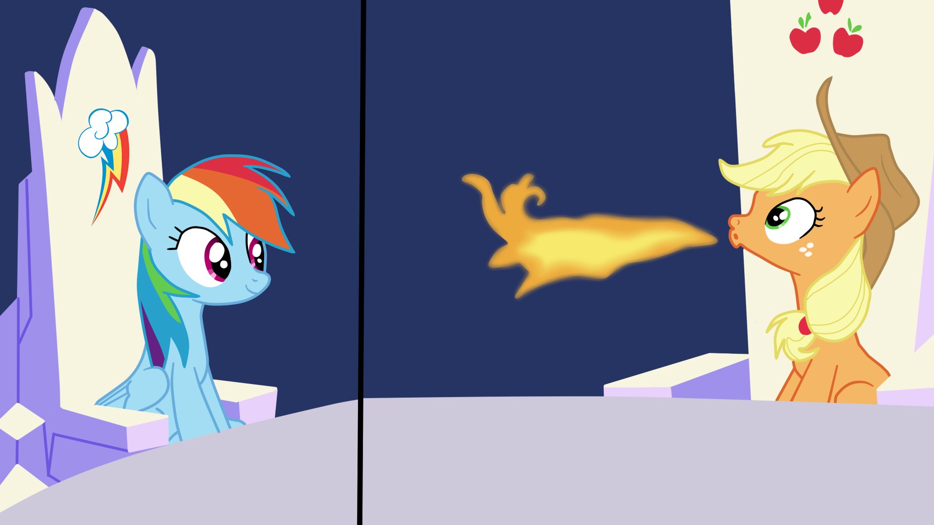 Rainbow Dash And Applejack Clopfic