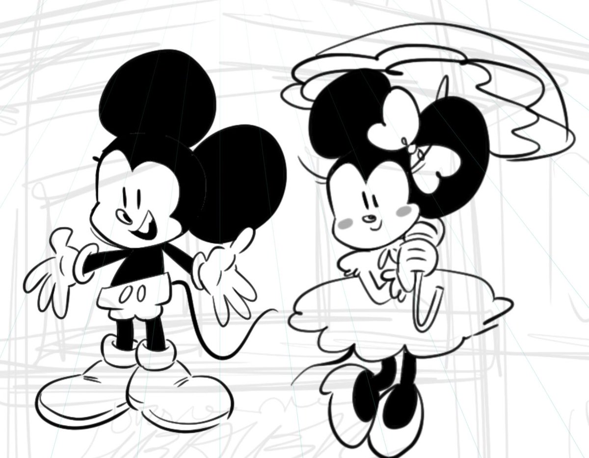 「working on concept stuff then decided to draw mickey and min」donnie ...