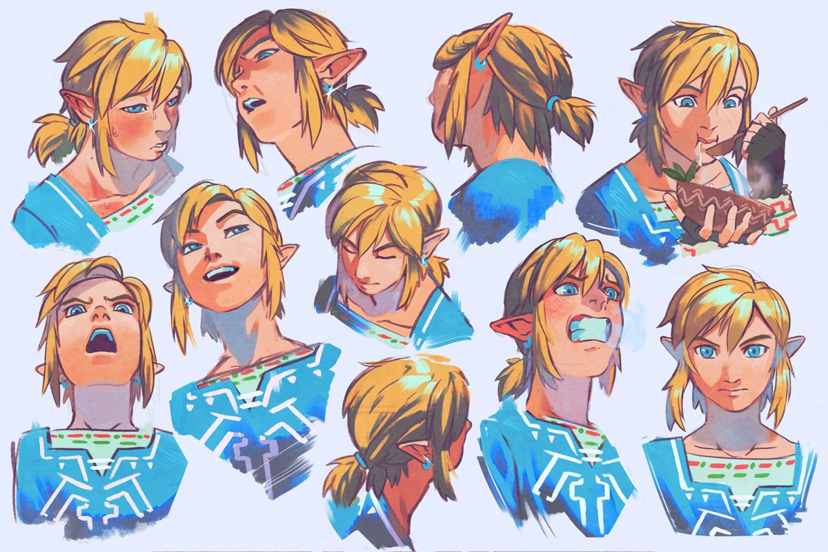 「BotW Link Expressions 」|Alexのイラスト