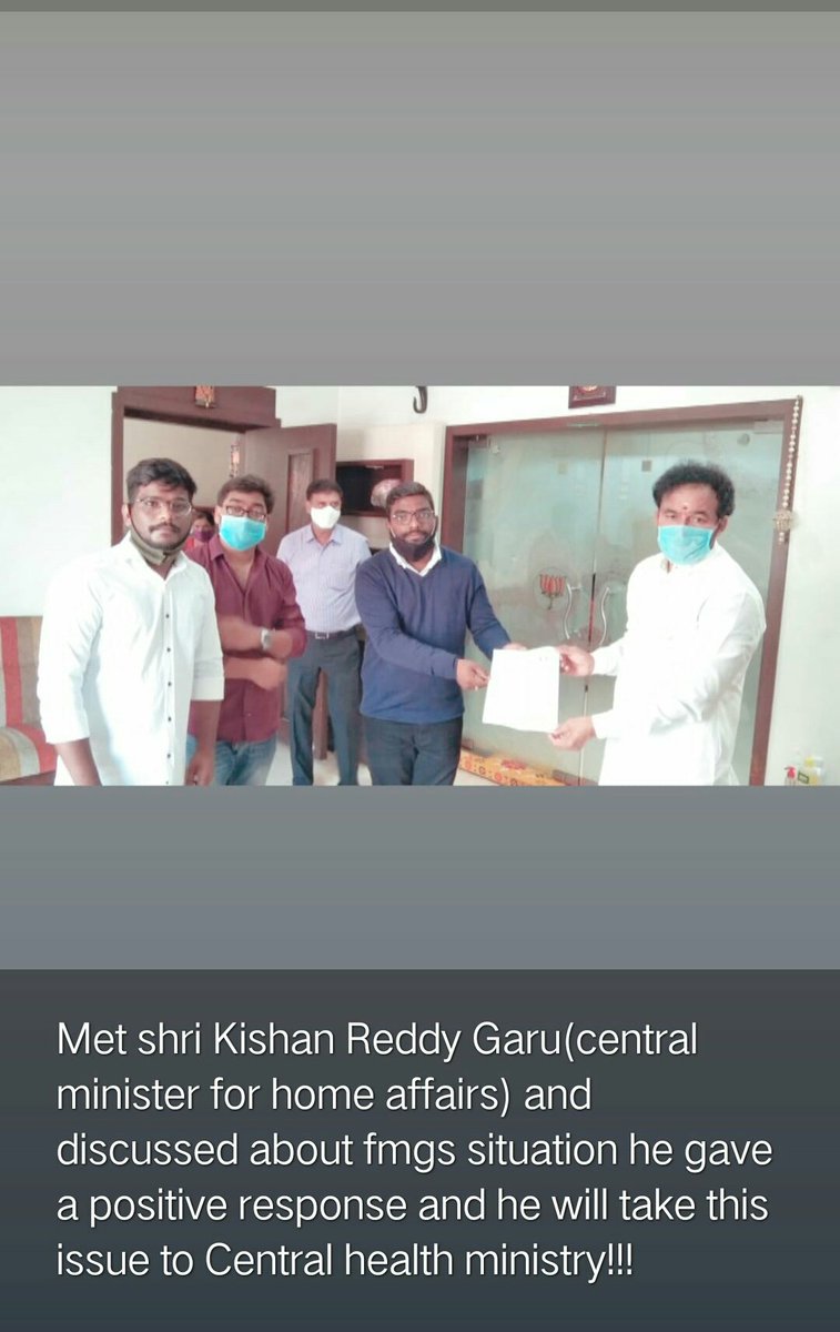 DUDEKULA KHADAR VALI on Twitter: "Met Shri Kishan Reddy ji (Central Minister for Home Affairs ...