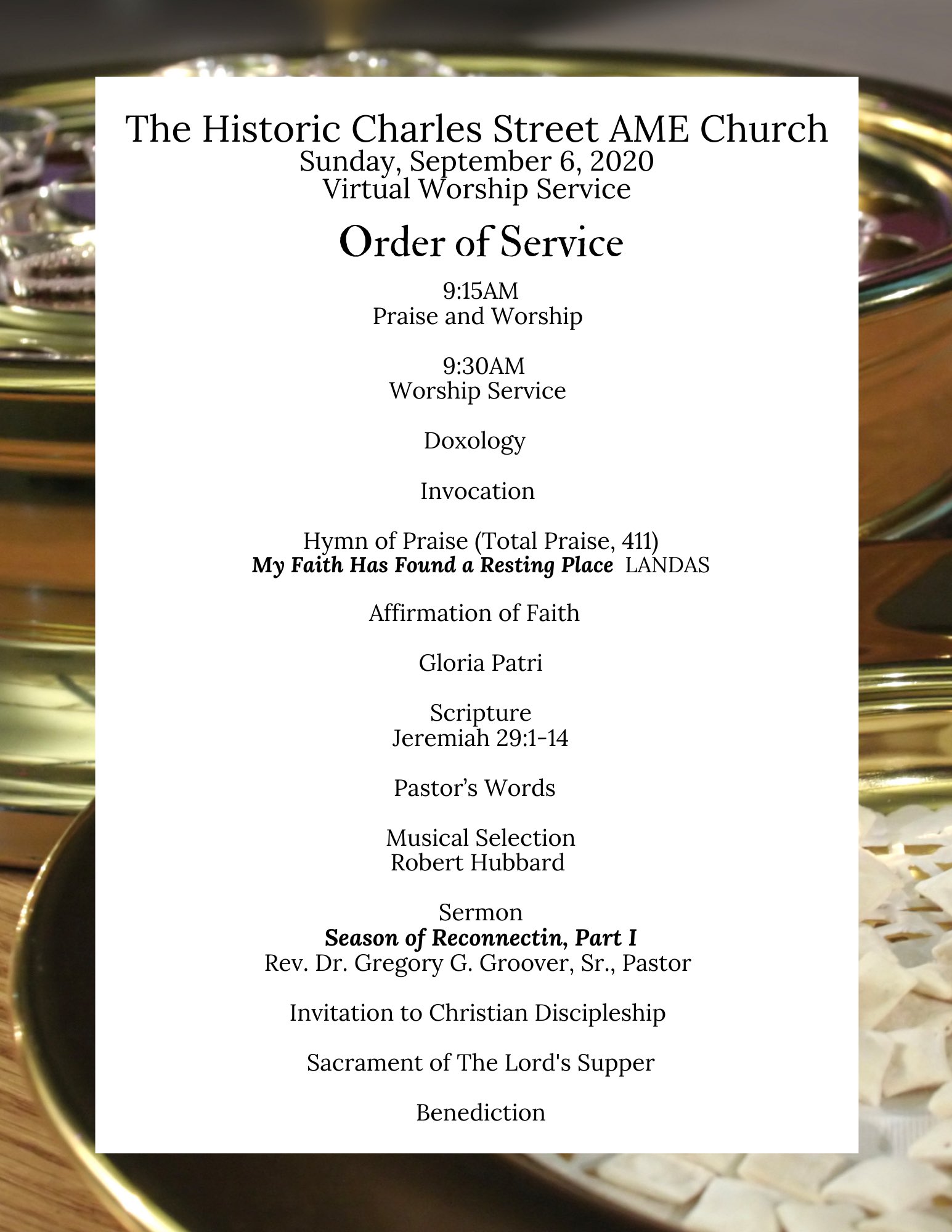 Ame Church Worship Service Program Fountain Of Hope Ame Church Join