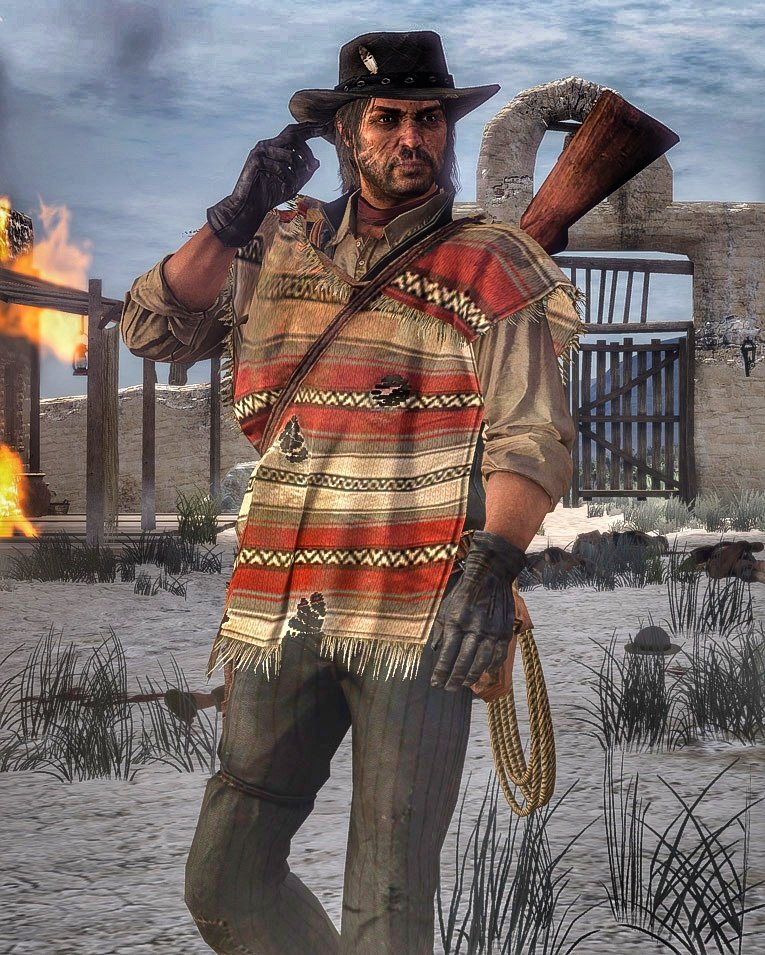 RDR John Marston (Poncho) Minecraft Skin