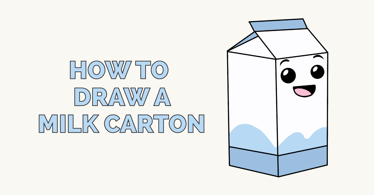 How To Draw Open Milk Carton