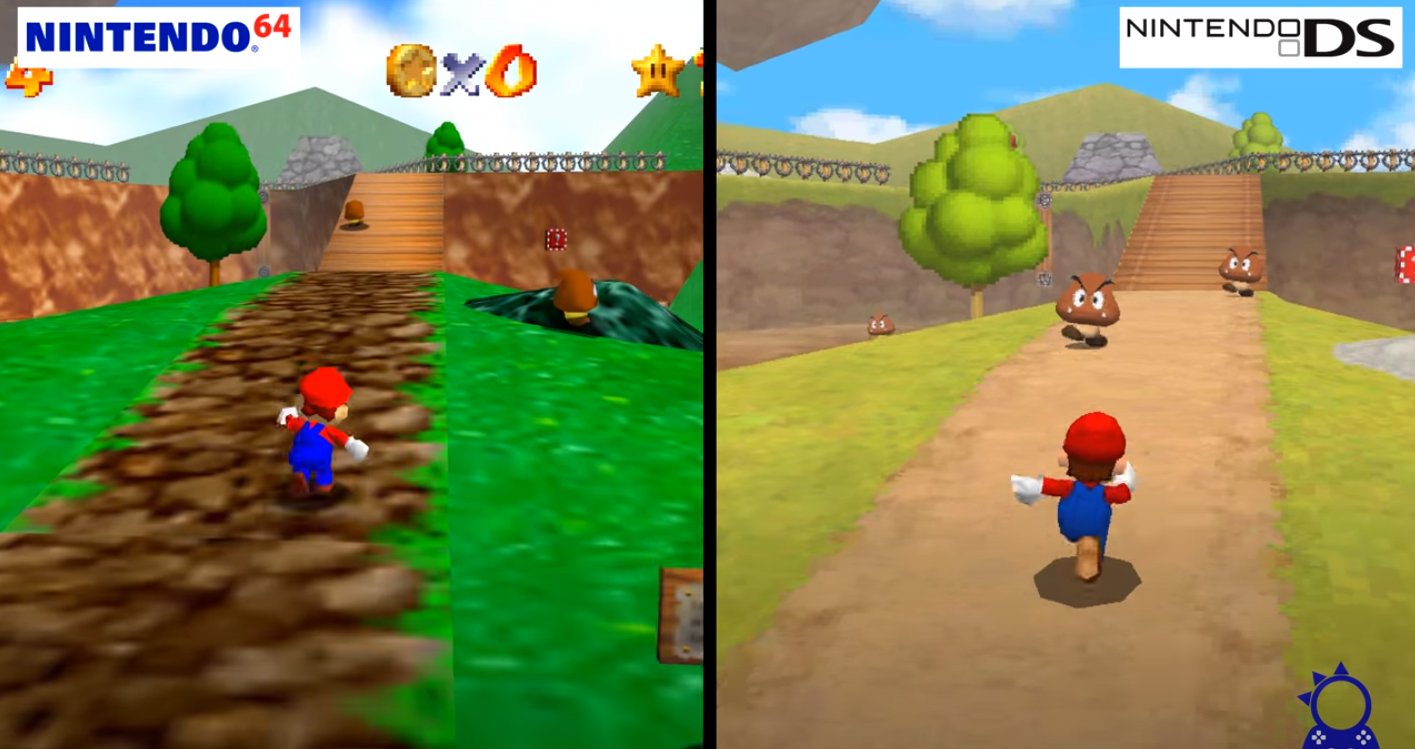 Anchel Labena X Look I know that porting the Nintendo DS version of Super Mario 64 would have required Nintendo to update the textures a bit vs the simply blurry textures