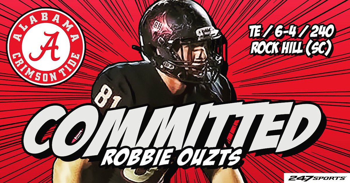 2021 3* TE Robbie Ouzts commits to Alabama : r/CFB