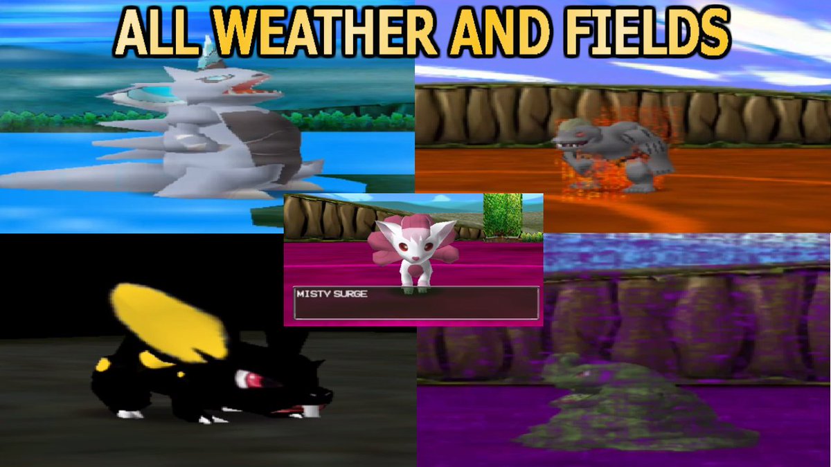 All 18 Weather and Fields | Pokemon Stadium Fusion : r/PokemonROMhacks