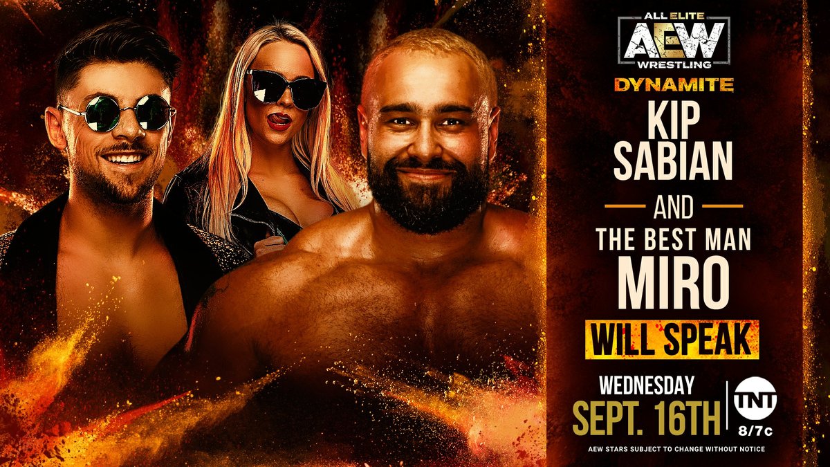 AEW Dynamite Lineup for Tonight (Sept. 16): Parking Lot Fight, Miro Speaks, Jericho/Hager in ...