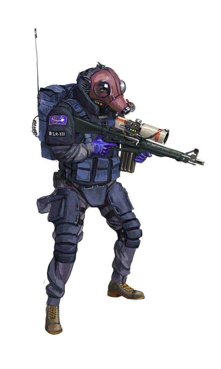 「Concept art of a Grissian PMC security g」|🍁 WhaleOil2 🍁のイラスト