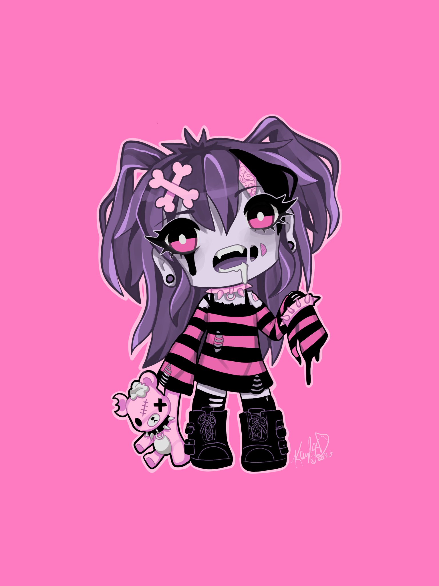 Kawaii Zombie Girl Zombiegal Kawaii On The App Store