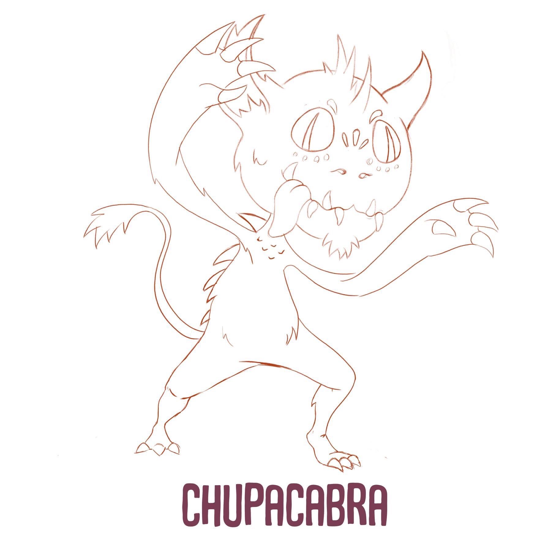 Easy Chupacabra Drawing