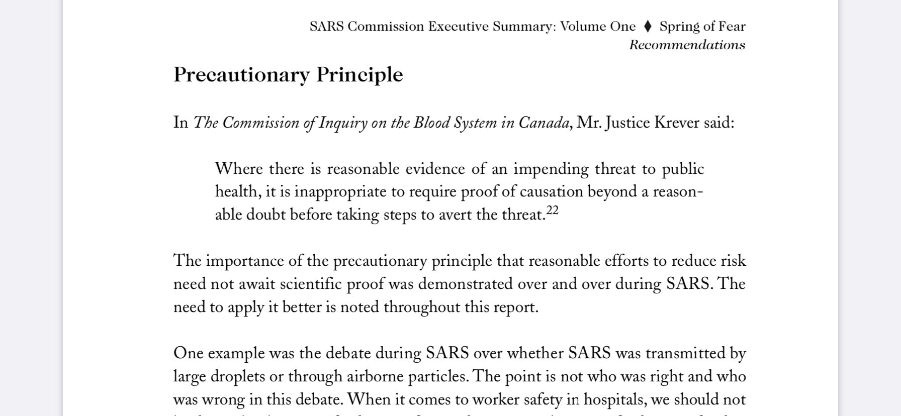 Precautionary Principle Example