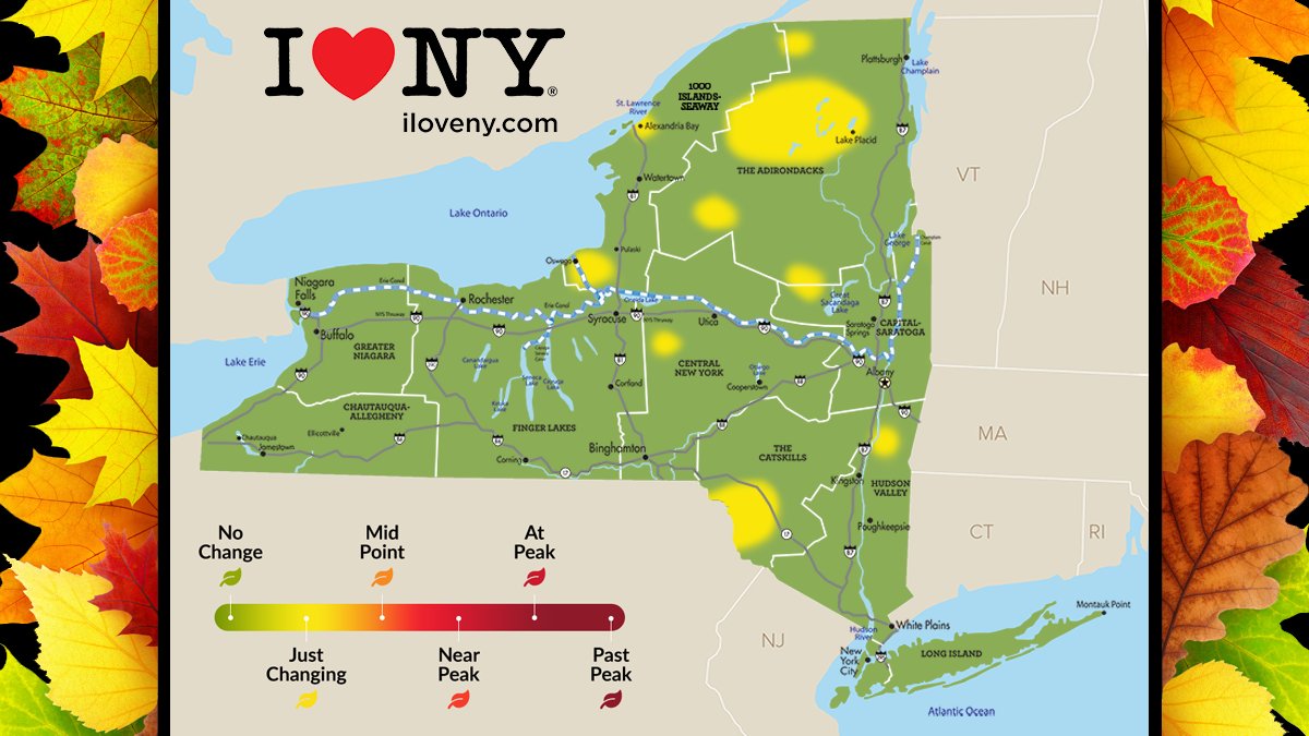 Fall Foliage Map New York Fall Foliage Map 2018: When Autumn Leaves