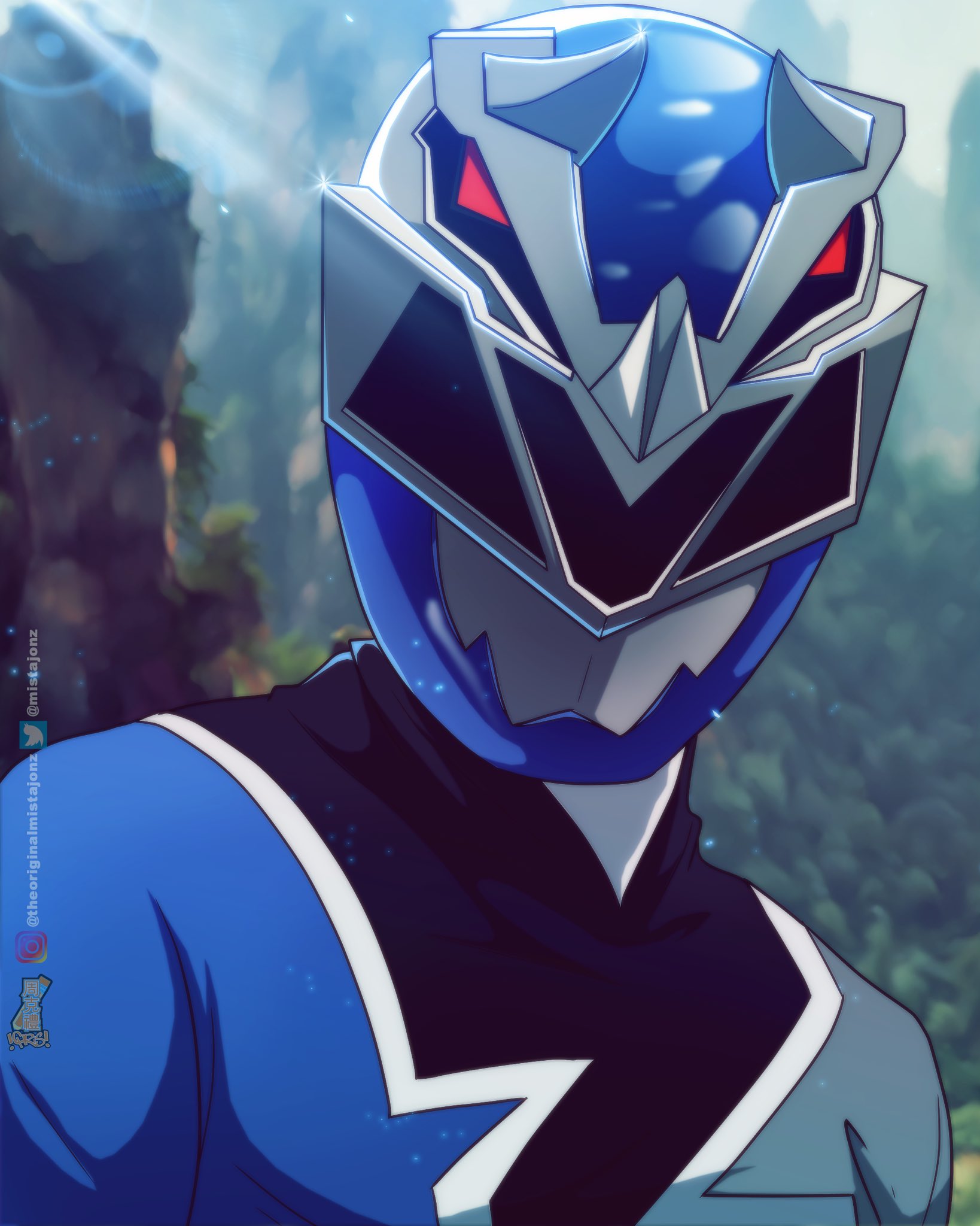Dino Fury Blue Ranger, Art By Me R/powerrangers, 46% OFF