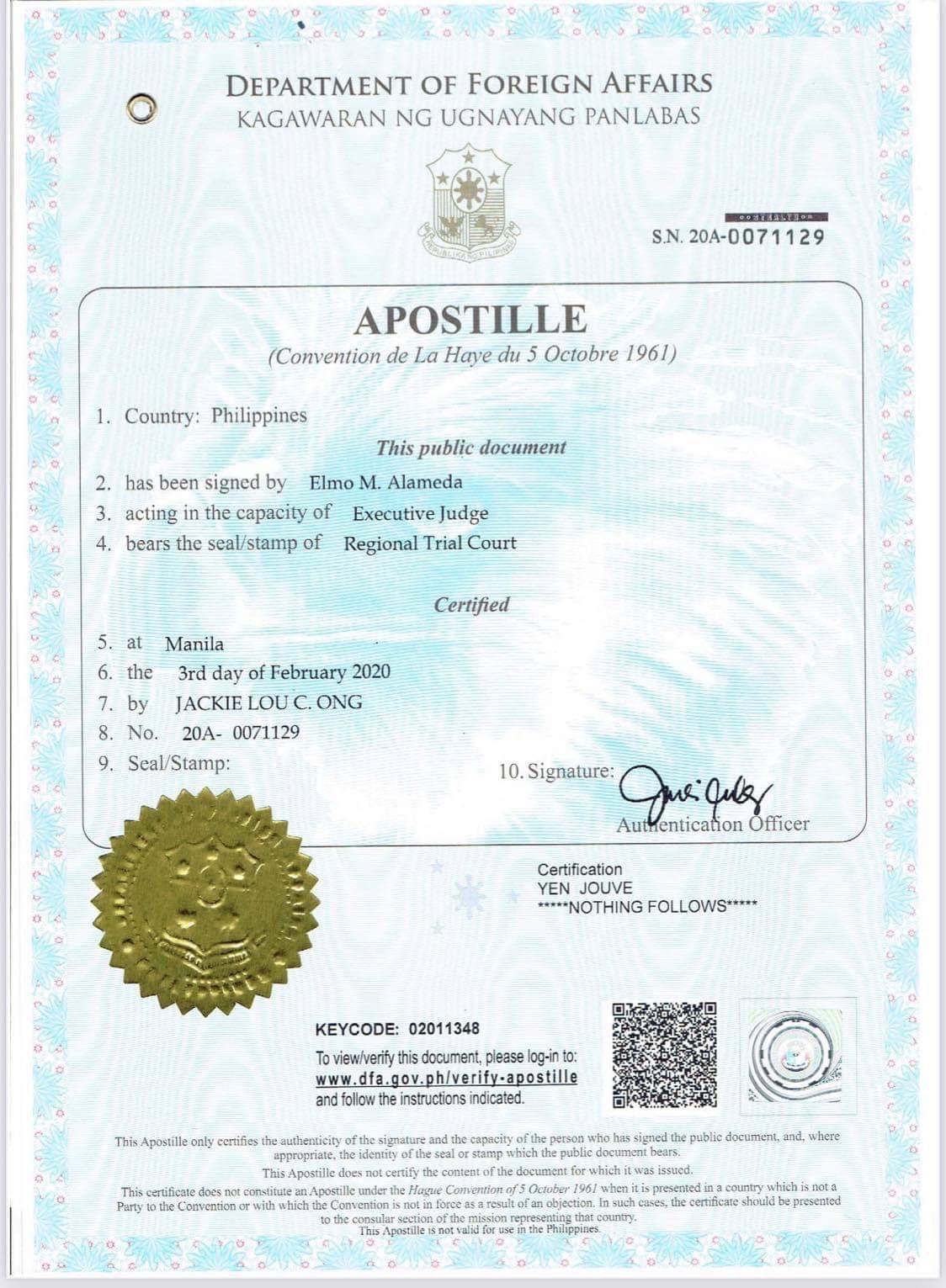 Apostille Near Me On Twitter In This Picture Youll See A Sample Of