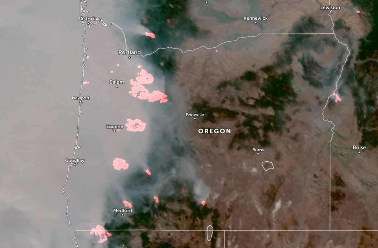 Oregon Current Satellite Image