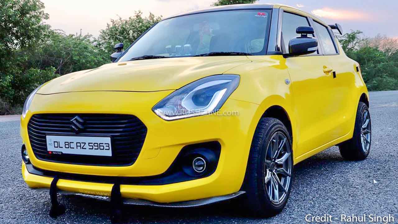 Maruti Swift Modified In White