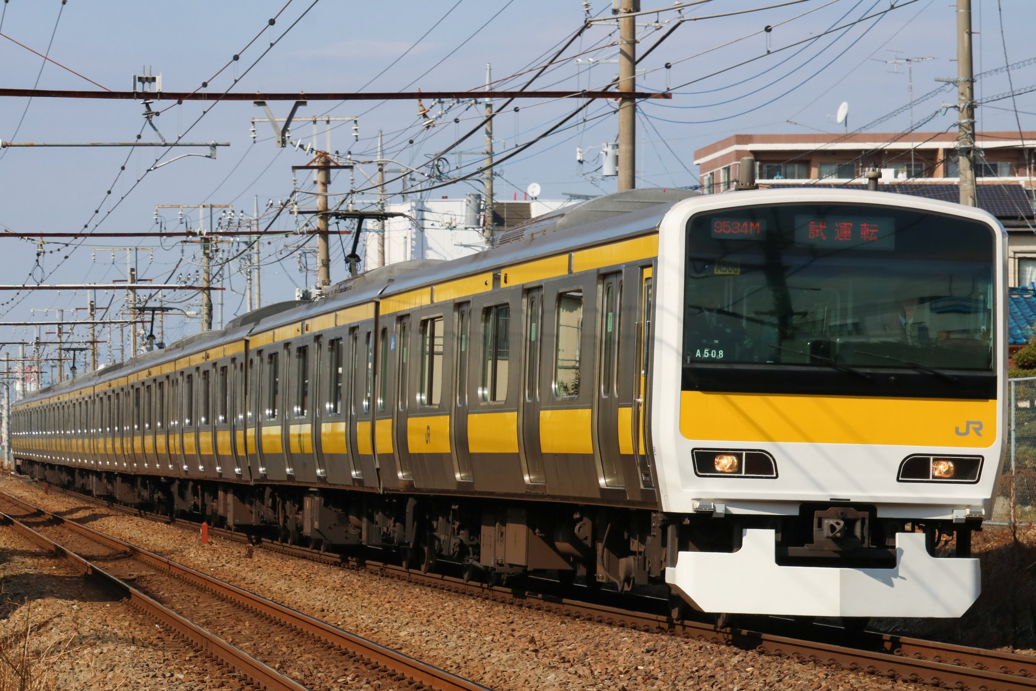 あおとく on Twitter: "E231-500青梅線初入線。 2019/2/5 試9533M、試9534M E231系500番台三鷹車ミツA508編成 https://t.co ...