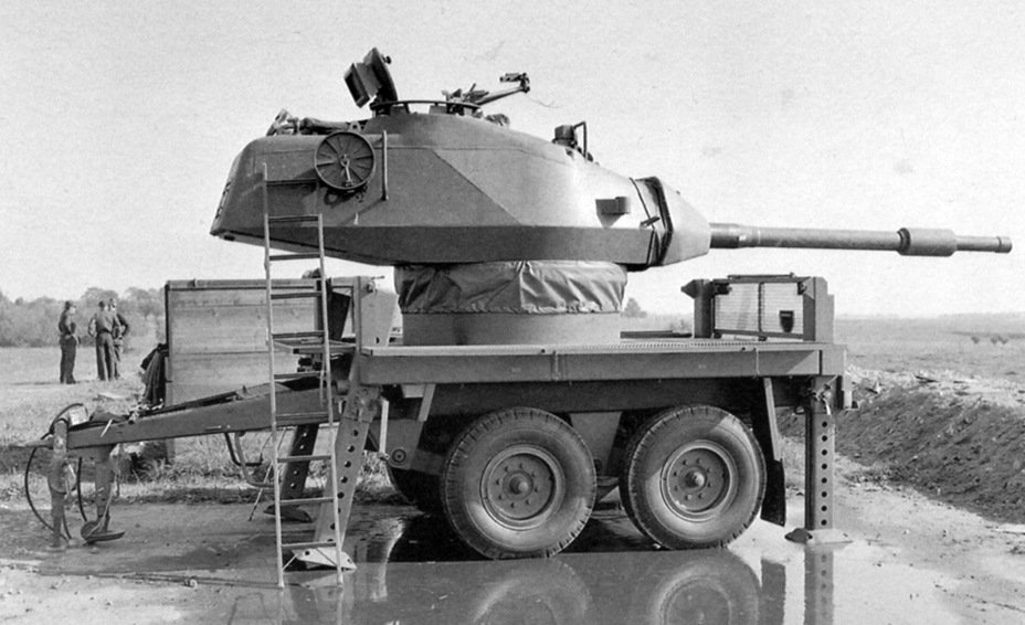 Stridsvagn m/41 turret in a stationary emplacement for airfield ...