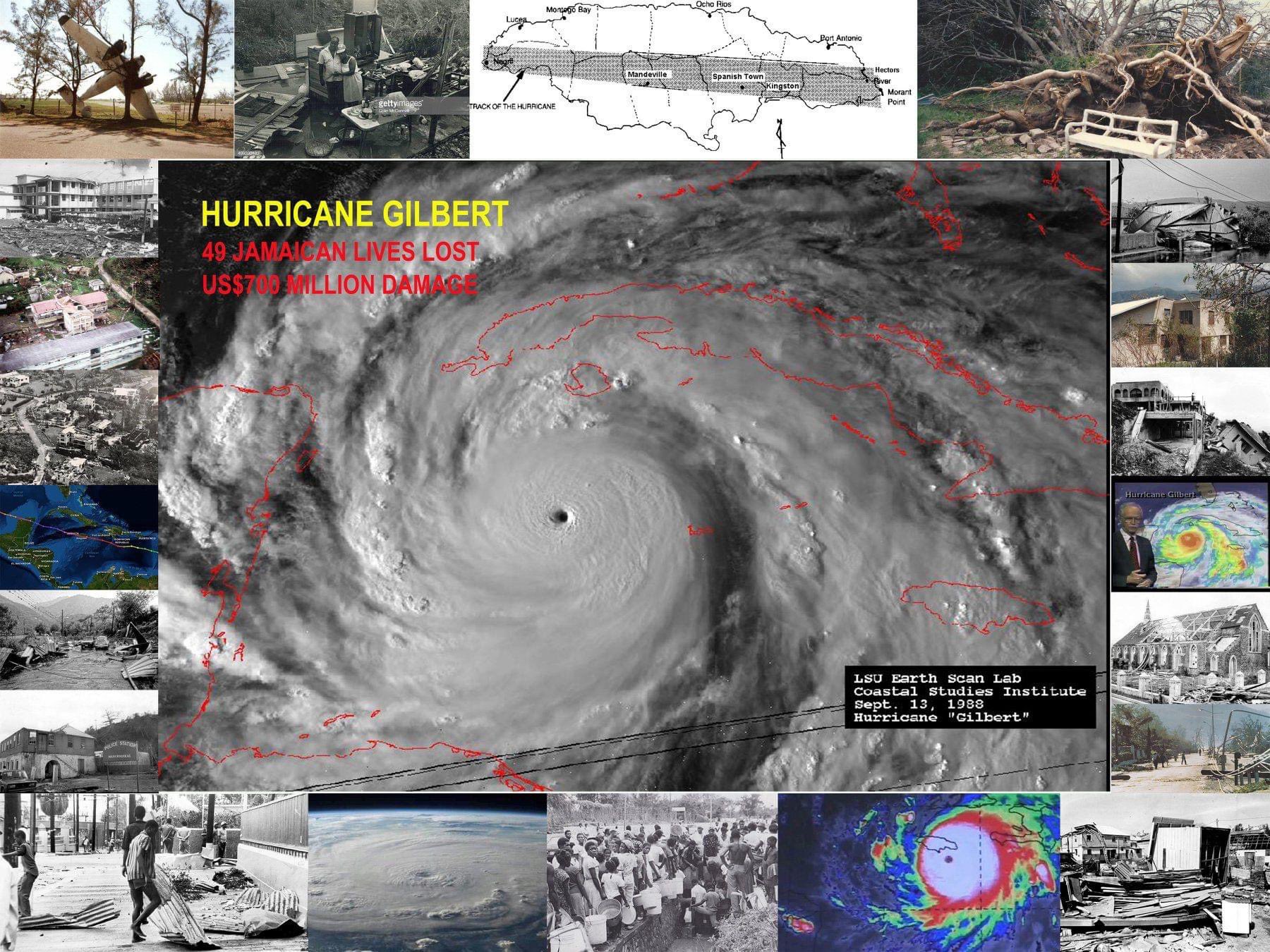 Hurricane Gilbert Damages Jamaica When The Wild Gilbert Hit Jamaica