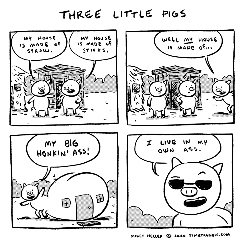 「i drew a comic about the three little pi」|Mikey Hellerの漫画