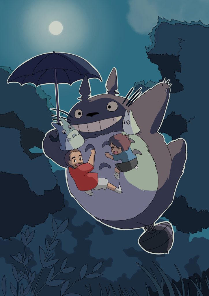 Totoro Umbrella Flying