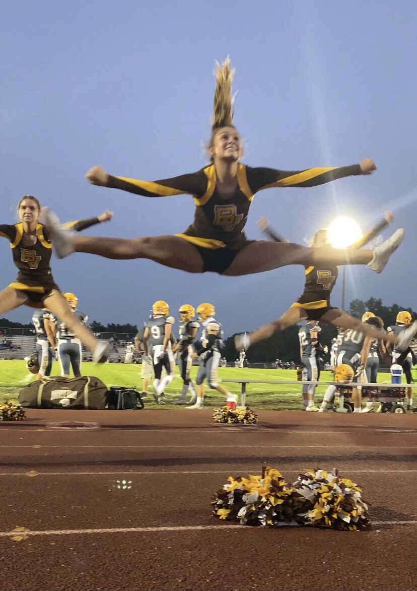 Toe Touch Cheer Stunt