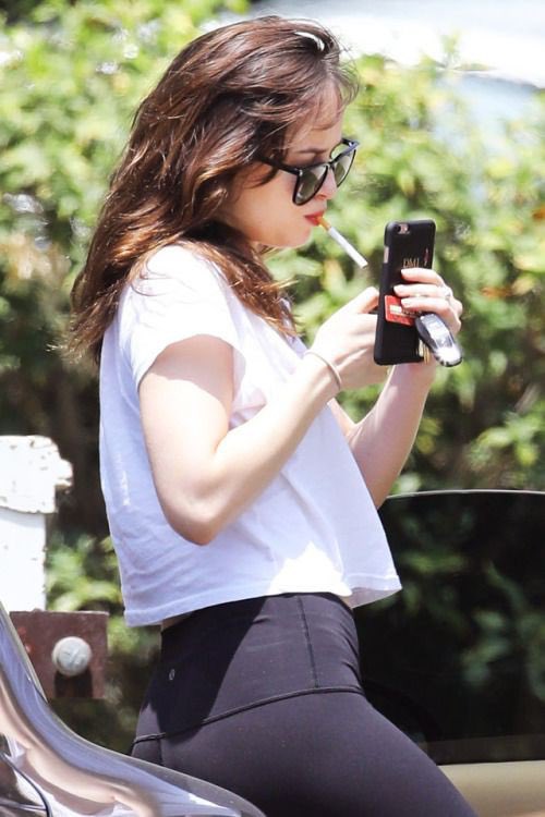 Dakota Johnson Smoking