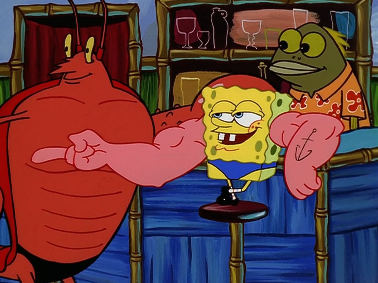 Spongebob Working Out